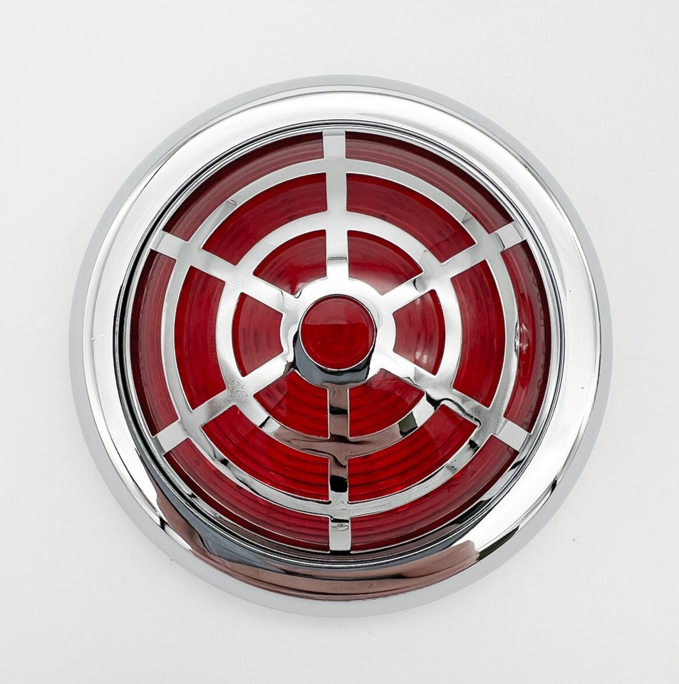 Pair Round Flush Fit LED Tail Lights 1950 Pontiac Spider Web Style w ...