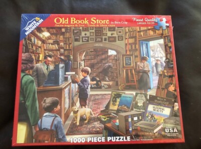 Old Book Store 1000 Piece Puzzle NEW White Mountain- Box Damage | eBay