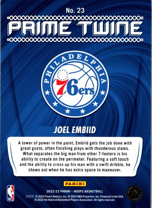 2022-23 Hoops Prime Twine #23 Joel Embid | eBay