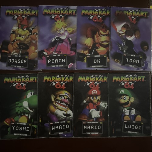 Vintage Nintendo Power Mario Kart 64 Trading Cards-FULL SET (8 Cards ...