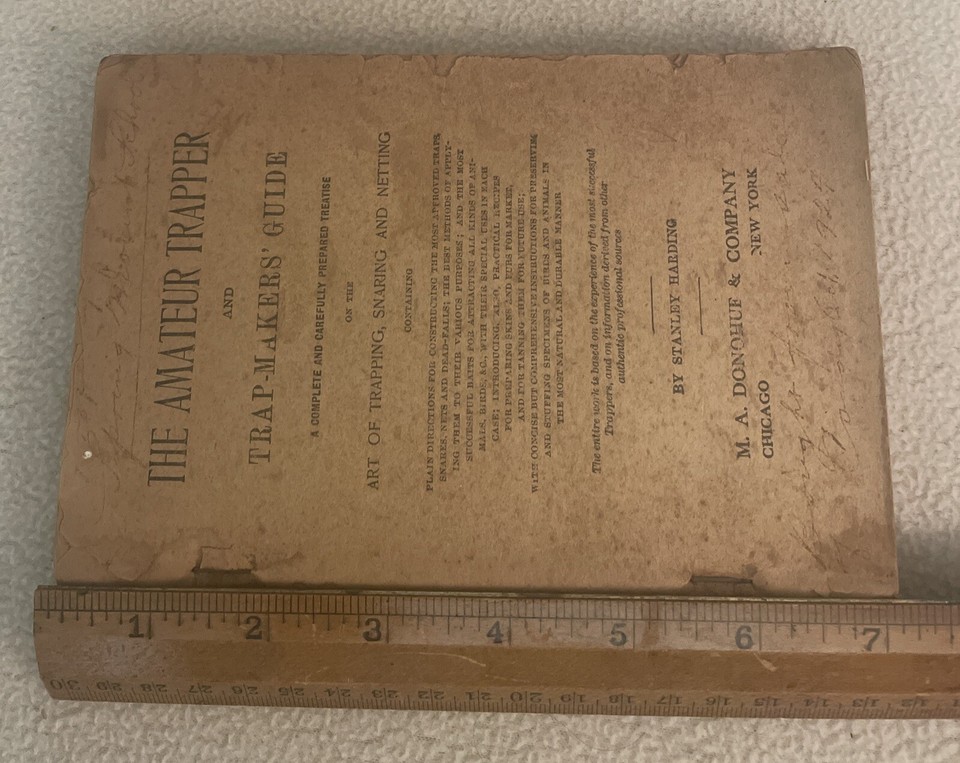 The Amateur Trapper and Trap Maker's Guide by Stanley Harding Dated ...