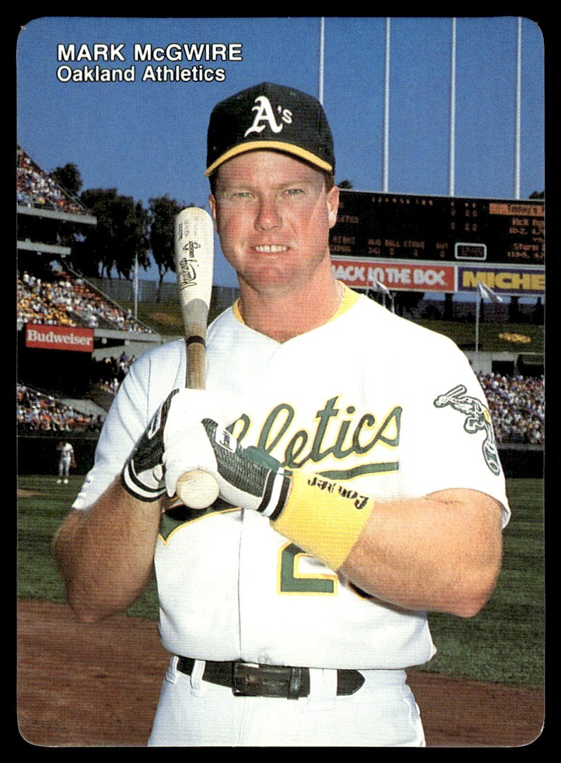 1990 Mother's Cookies Mark McGwire (Bat on shoulder) Oakland Athletics ...
