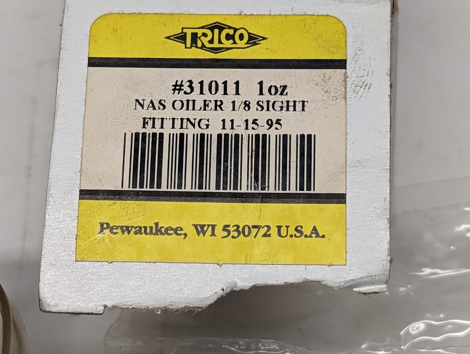 New Trico Gravity Feed NAS Oiler w/ Sight Fitting, 1/8 npt, 1oz, 31011 ...