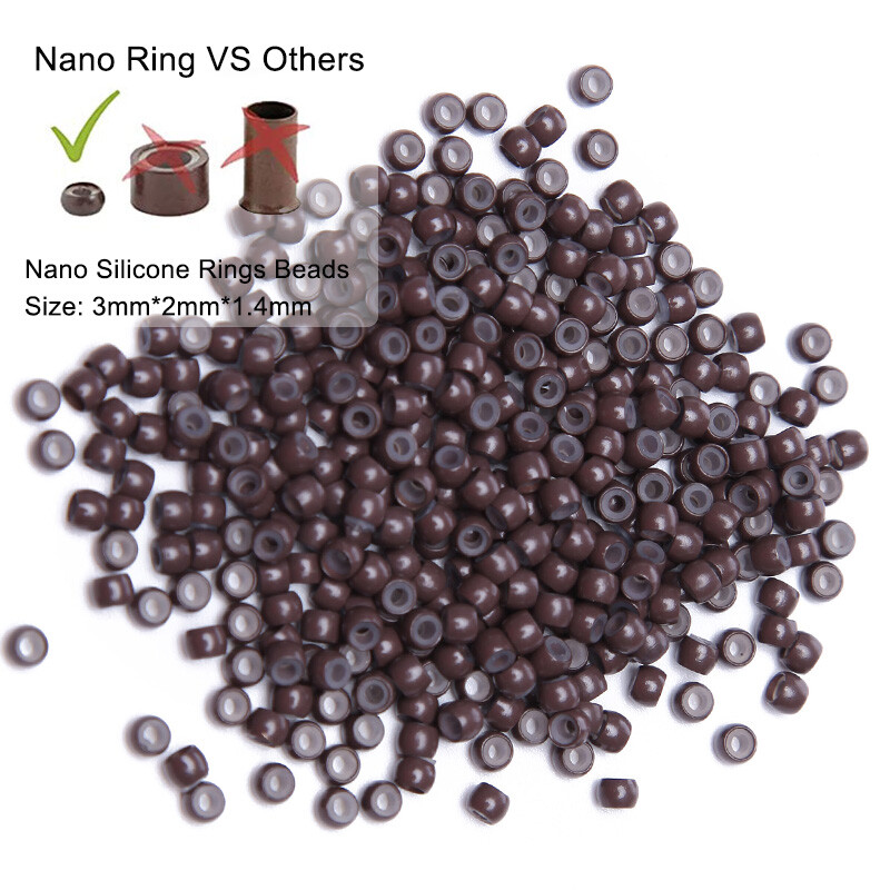 3MM 5MM 6MM Micro Ring I Tip/Micro Loop Ring Hair Extension Nano Beads ...