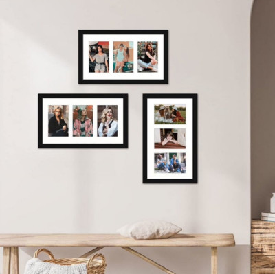 Triple Aperture Photo Collage Frame – Fits 6x4, 7x5, or 8x6 Photos ...