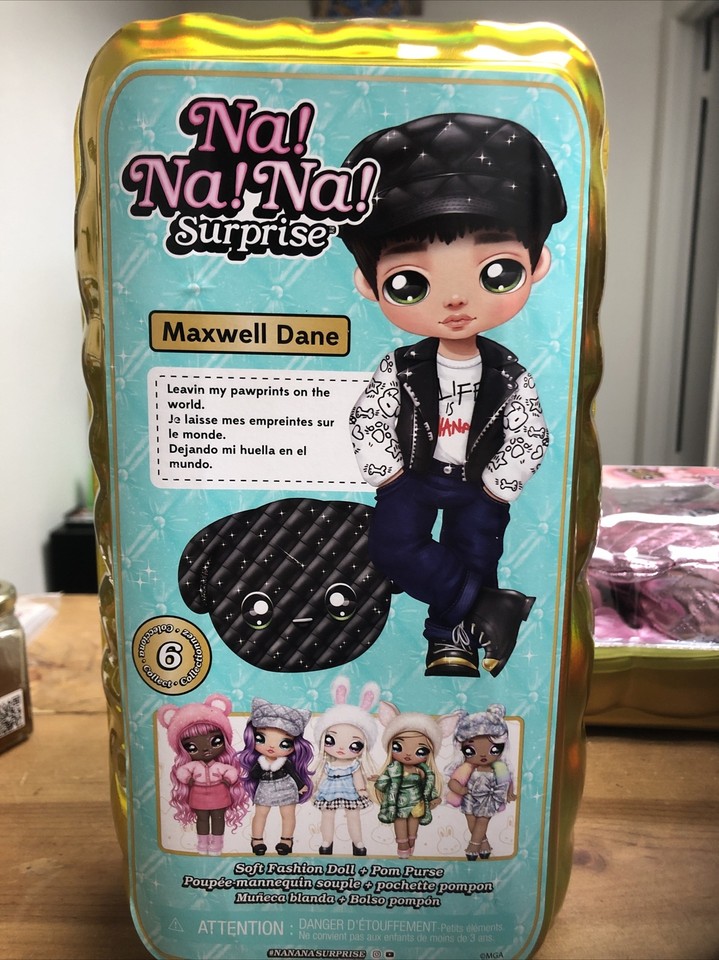 ☆Na Na Na Surprise Glam Maxwell Dane Boy Fashion Doll Metallic Puppy ...