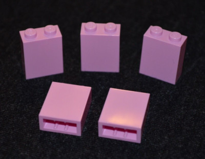(5) 1x2x2 Pink Tall Column Bricks ~ New Lego Parts ~ | eBay