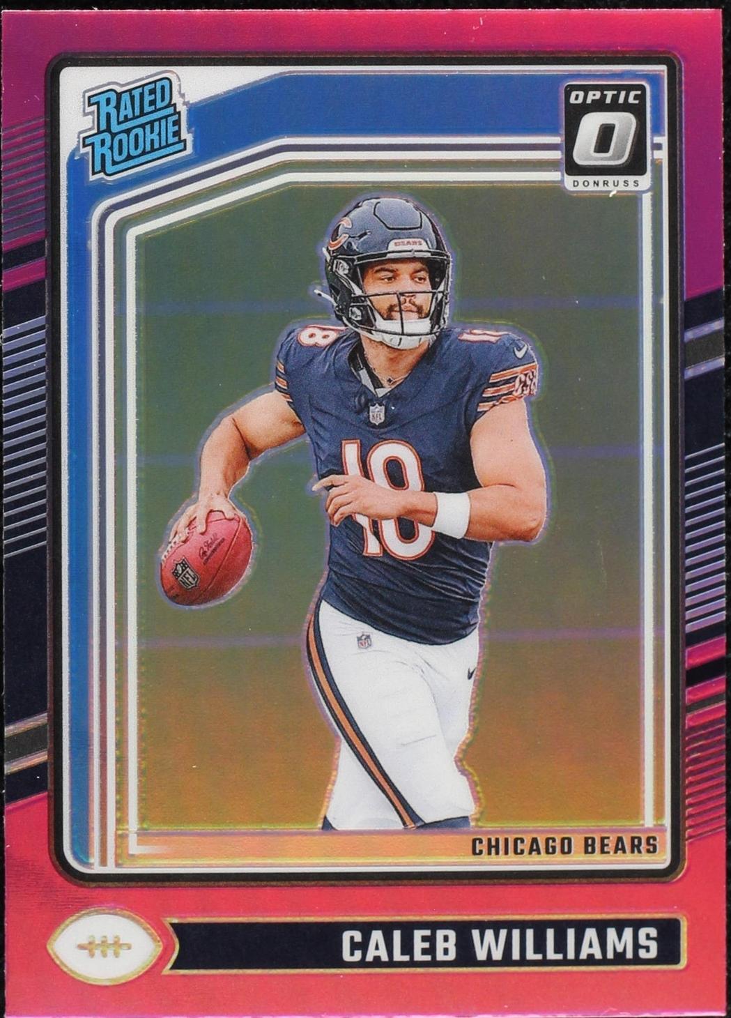 2024 Panini Donruss Optic - Rated Rookie Caleb Williams #201 Pink Prizm ...