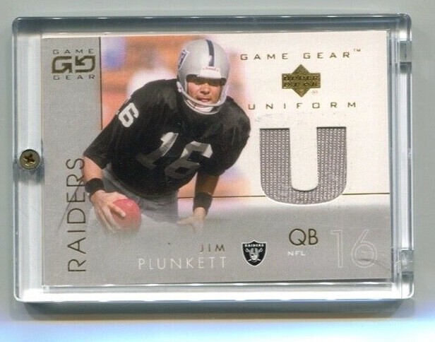 2001 Upper Deck Game Gear - JIM PLUNKETT - Game Used Jersey - RAIDERS ...