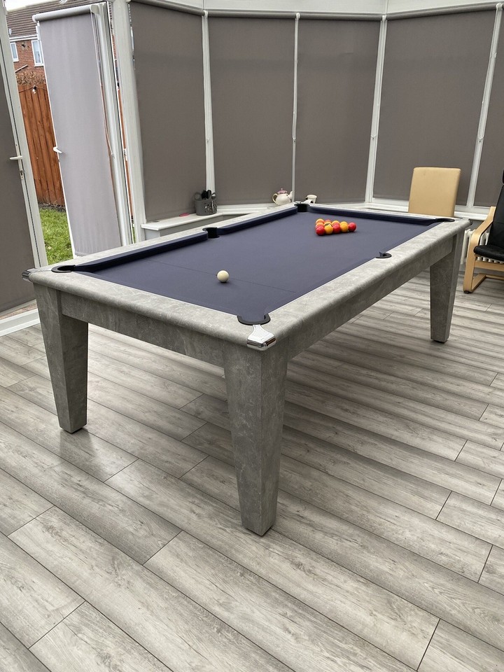 New 7ft Italian Grey Cheltenham Diner Slate Pool Dining Table ...