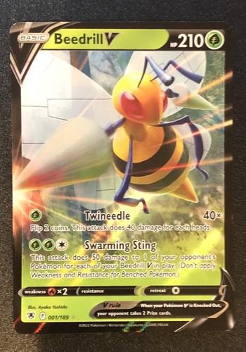 Pokémon TCG Beedrill V Astral Radiance 001/189 Holo Ultra Rare | eBay