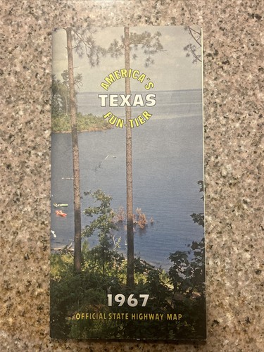 Vintage 1967 America’s Texas Fun-Tier Highway Map Travel Tourism ...