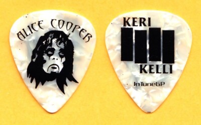 Alice Cooper Keri Kelli White Pearl Guitar Pick - 2005 Dirty Diamonds ...