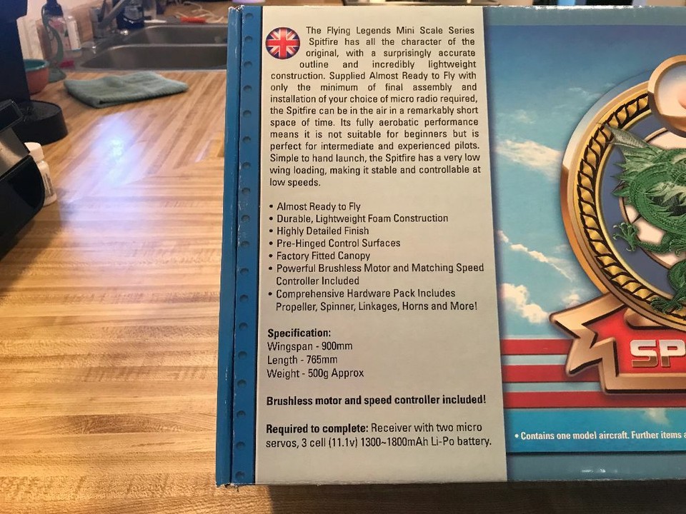 Flying Legends Spitfire RC Warbird Airplane ARF Kit Plus. | eBay