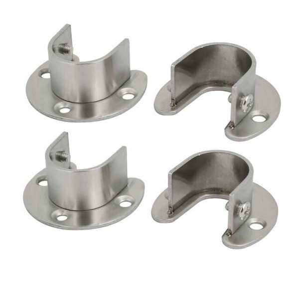 4 Pcs 26mm Dia Stainless Steel Rail Rod End Flange Support Bracket for ...