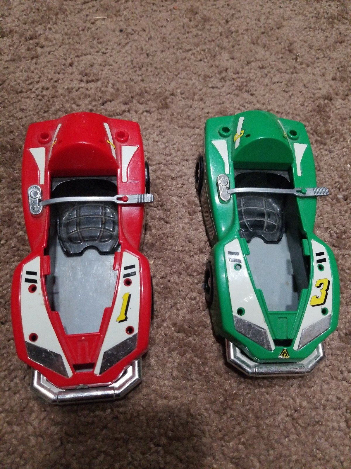 Power Rangers 1997 Lot of 2 Turbo Carts Red Green part megazord cars | eBay
