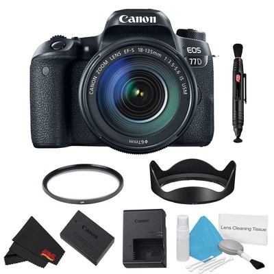 Canon EOS 77D DSLR Camera with 18-135mm Lens Bundle (International ...
