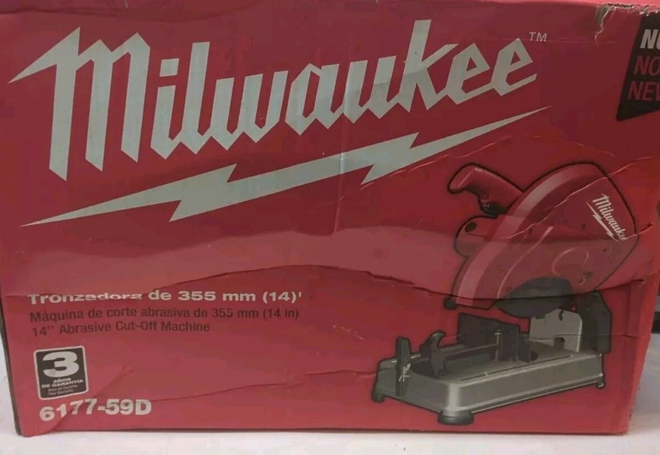 READ DESCRIPTION Milwaukee 6177-59D 220V Abrasive Metal Chop Saw, 14in ...