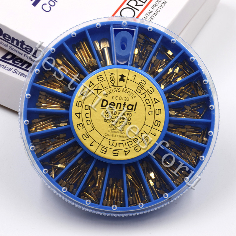 240Pc Assorted Dental Titanium Conical Screw Posts Kits Refills 24K ...