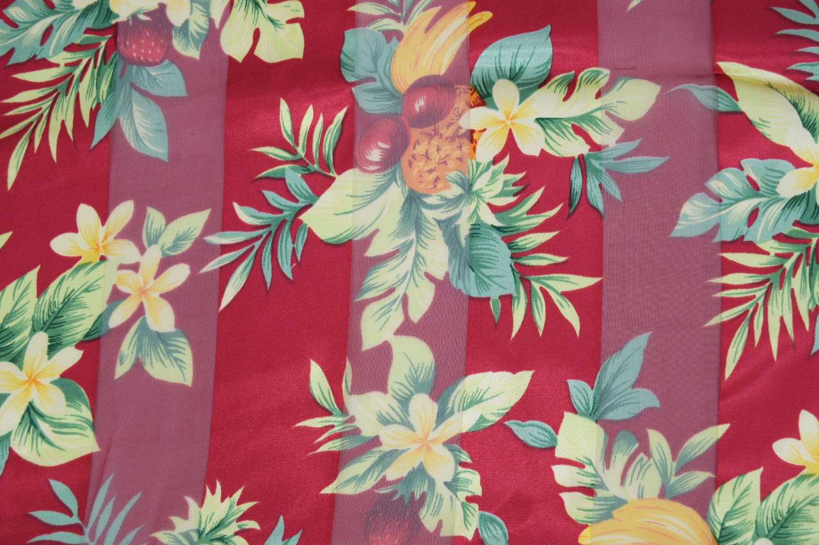 Pinup Scarf Tropical Scarf Print red Floral scarf Satin Stripe Scarf ...