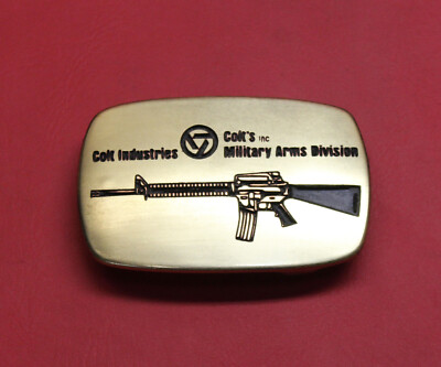 Colt Firearms Military Arms Division Solid Brass Belt Buckle | eBay