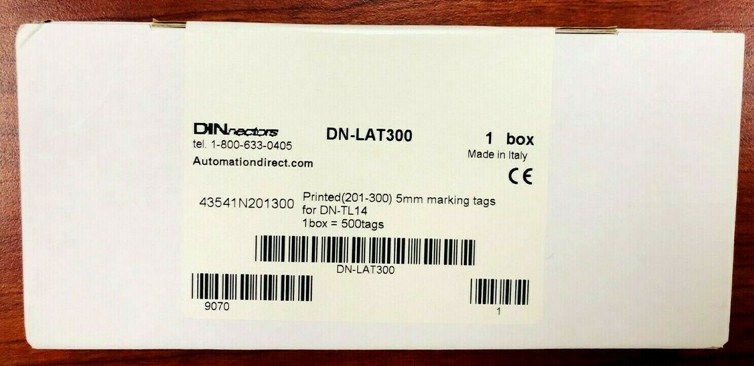 Automation Direct Dinnector DN-LAT300 Printed(201-300) 5mm Marking Tag ...