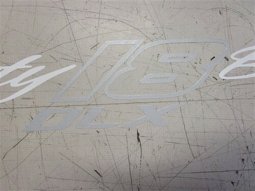 TRACKER PARTY BARGE 18 DLX DECAL PAIR (2) 309834 18" X 2 3/8"MARINE ...