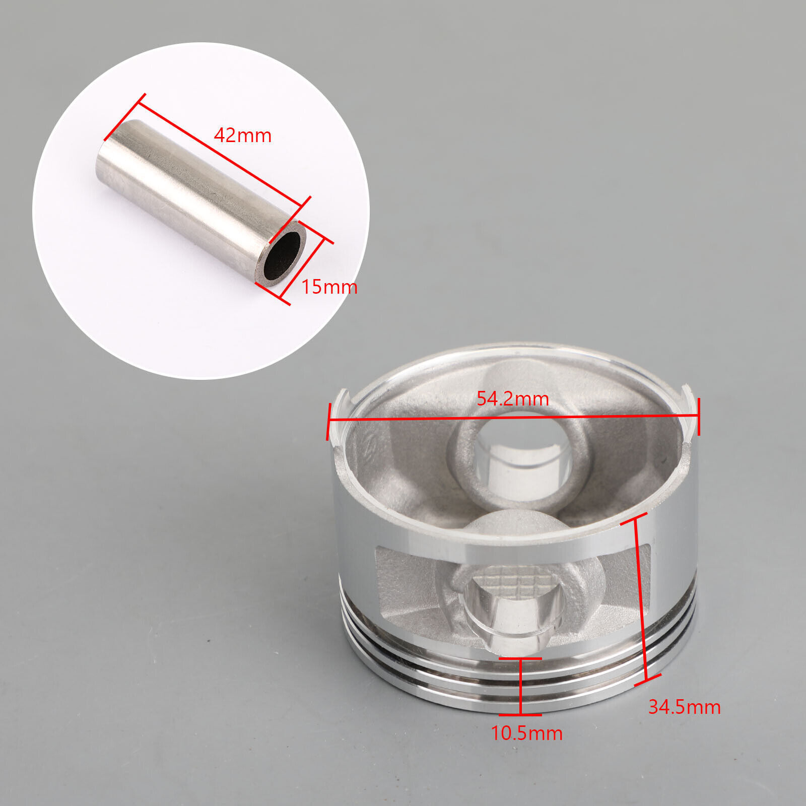 Piston Ring Pin Clip Kit 0.50 O/S 54.2Mm For Yamaha Xc150 Cygnus 150 ...