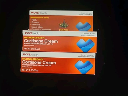 2x Max Strength Cortisone Cream 2 oz Ea. Hydrocortisone Cream 1 %, Anti ...