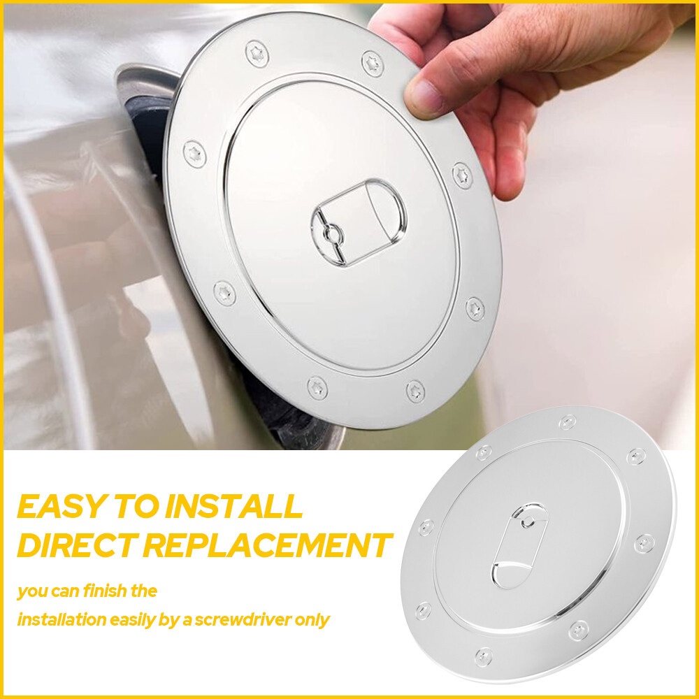 Chrome ABS Fuel Tank Gas Door Cap Cover for Chevy Silverado GMC Sierra ...