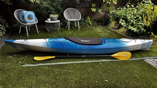 Perception Acadia 12ft Kayak Blue/White. Lomu cockpit cover. Palm 2.2m ...