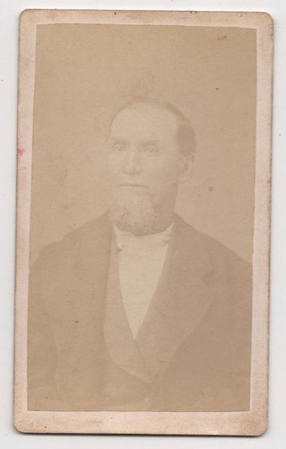 ANTIQUE CDV CIRCA 1880s SAYRE HANDSOME BEARDED MAN IN SUIT DES MOINES ...
