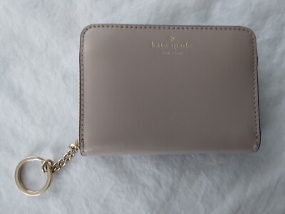 Kate Spade Key Chain Wallet Beige Pink Gold | eBay
