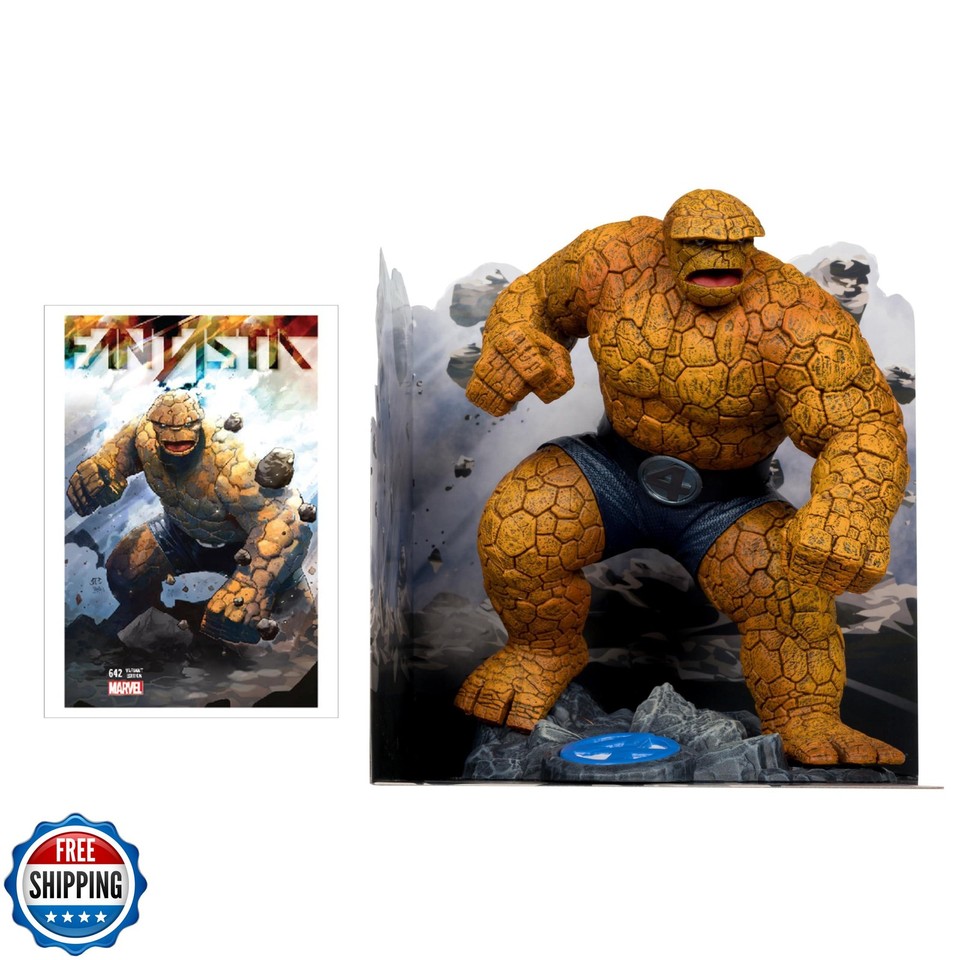 McFarlane Toys Marvel The Thing 1:10th Scale Collectible with Scene ...