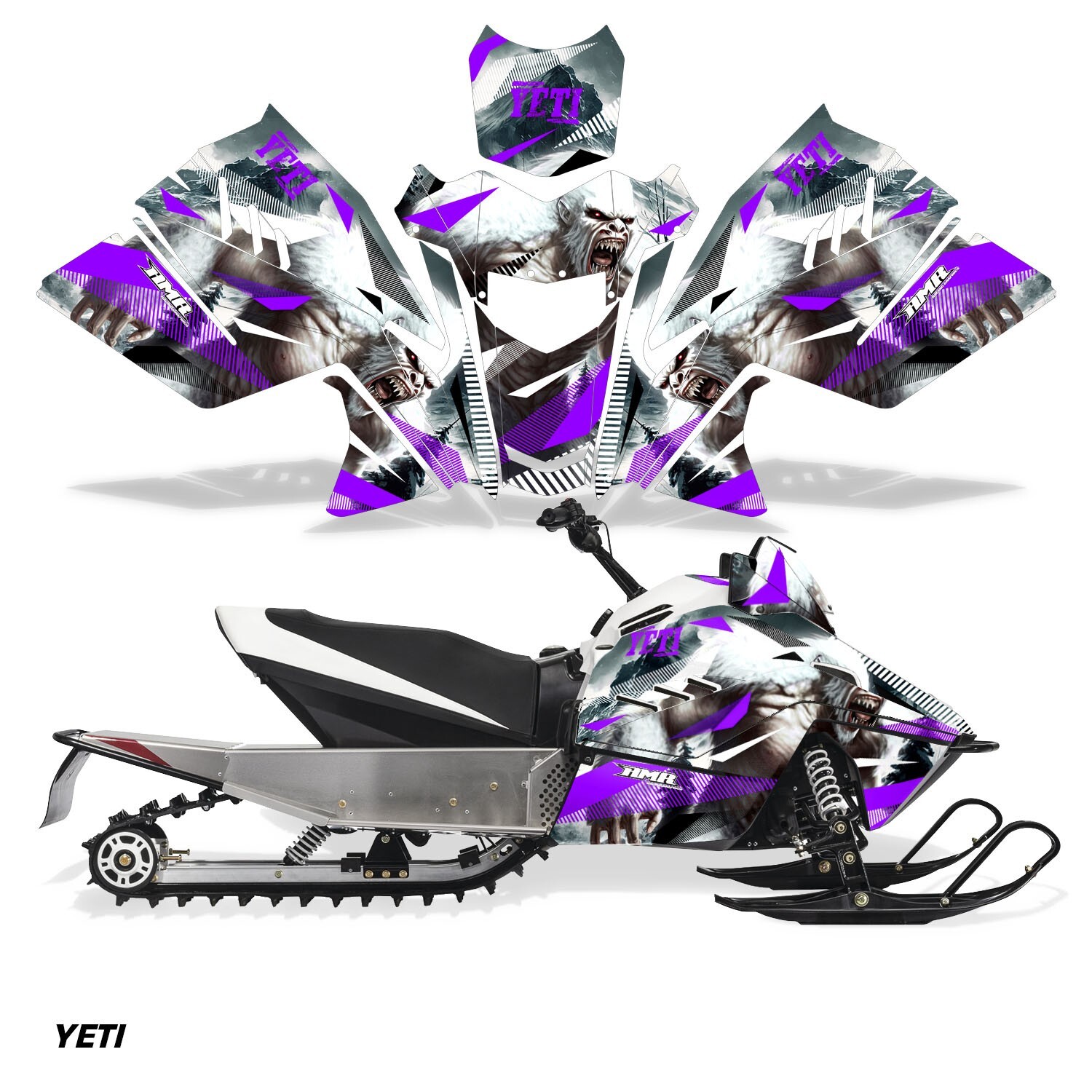 Snowmobile Graphics kit Sled Decal for Arctic Cat ZR200 2018-Up Yeti ...