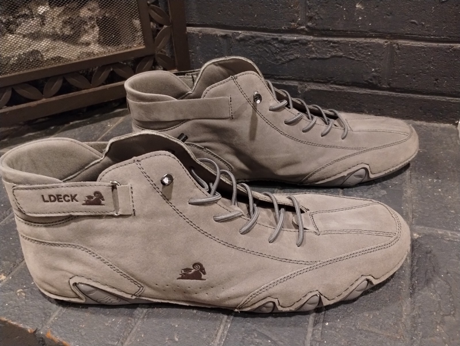 LDECK Mens Sports Casual Leather High Top Desert Sand BOHO Shoes SZ 15. ...