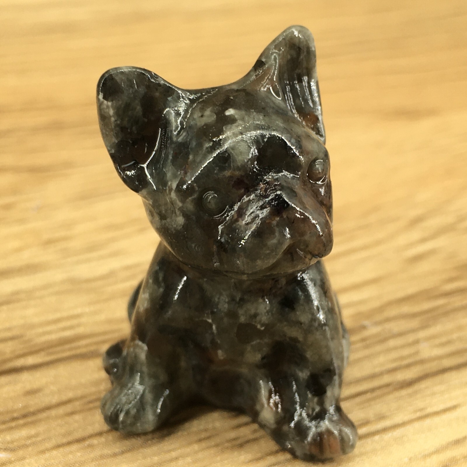 1pc Natural flame's stone Quartz hand Carved dog crystal Reiki healing ...