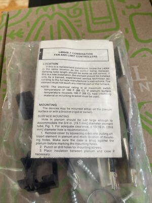 Honeywell L4064B Forced Air Fan and Limit Controller Instructions & Acc ...