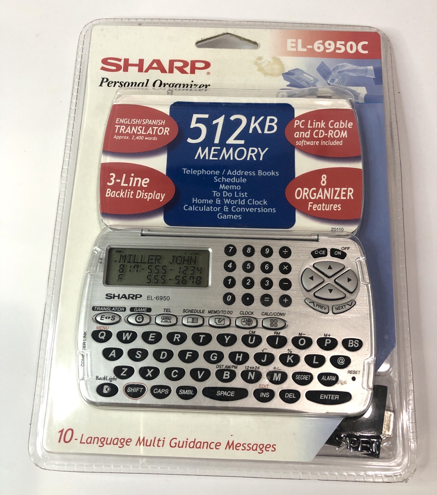New Sharp Personal Organizer EL-6950C Spanish Translator Phone Address ...