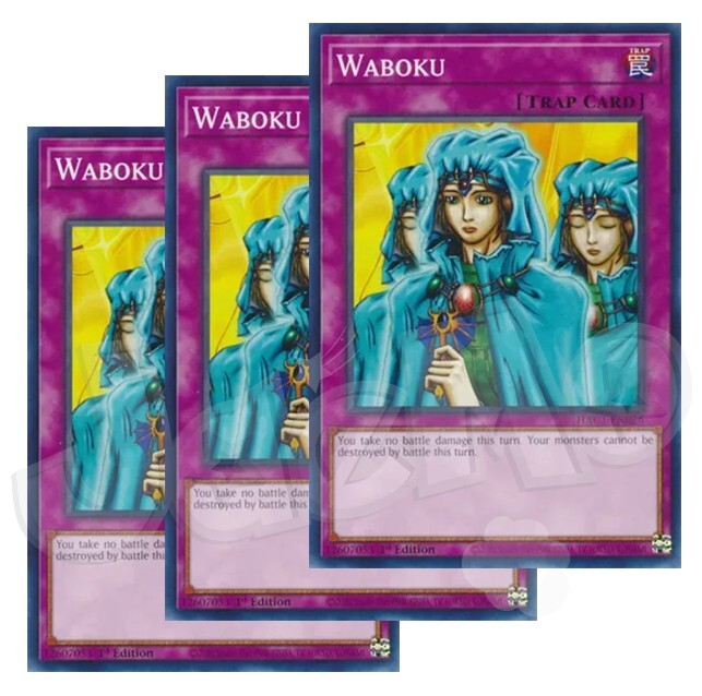 Yugioh - Waboku x 3 - 1st Edition LP - Plus Free Holographic Card | eBay