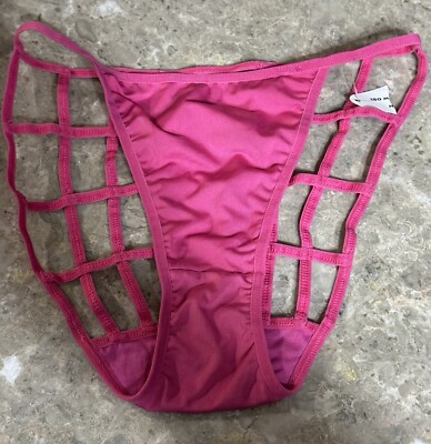 VINTAGE NATIVE INTIMATES HIP HUGGER PANTY! SIZE 6. PINK COTTON CROTCH ...