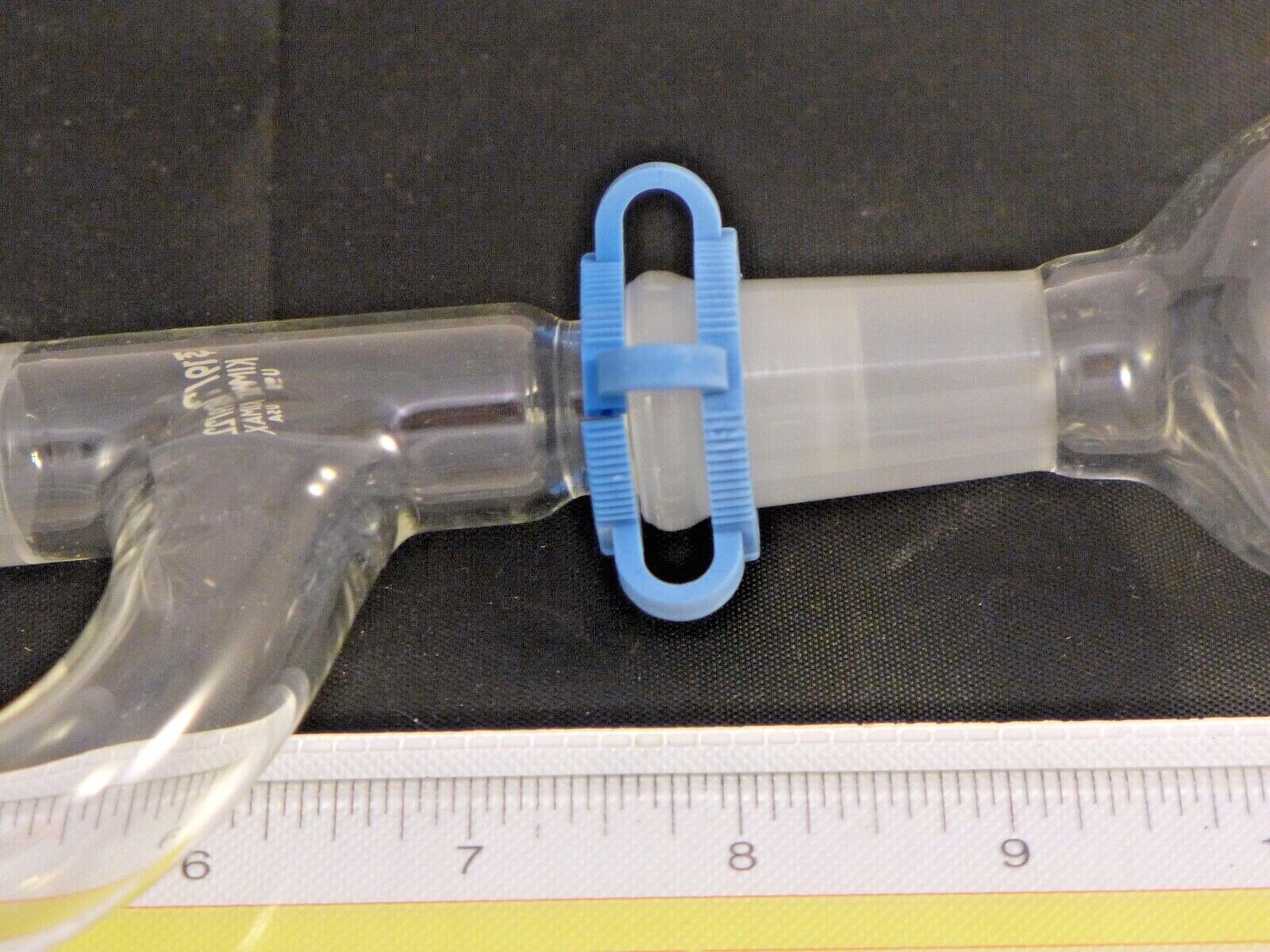 Set of 4 || WHEATON Keck Standard Taper Clamp, Size 19, Blue Polyacetal ...