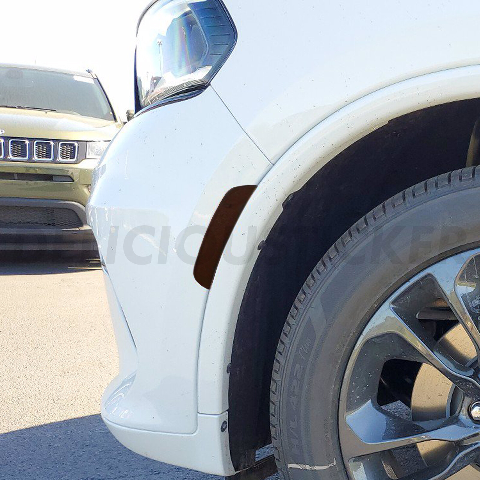 For 2021-2025 Durango Smoke Front Side Markers Precut Tint Overlay ...