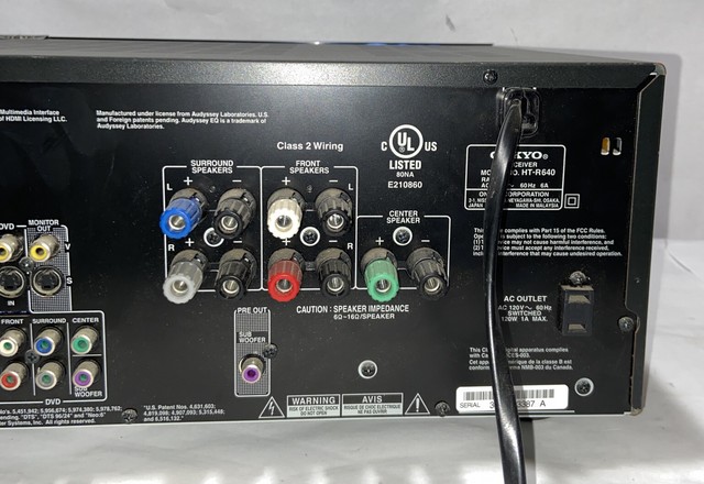 Onkyo Ht-r640 5.1 Channel HDMI Dolby Pro Logic Receiver for sale online ...