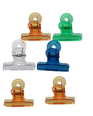 x Set 6 Pezzi Mollette Clip Graffette Plastica Pinza Fogli Documenti ...
