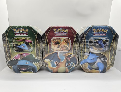 2014 Pokemon Power Trio EX TINS Set Charizard EX, Venusaur EX, And ...