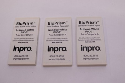 (3-Pk) Inpro BioPrism Solid Surface Sample Antique White P9001 | eBay