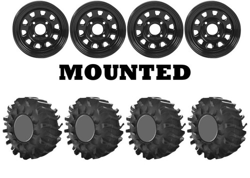 Kit 4 Interco Aqua Torque Tires 30x10-12 on ITP Delta Steel Black 12mm ...