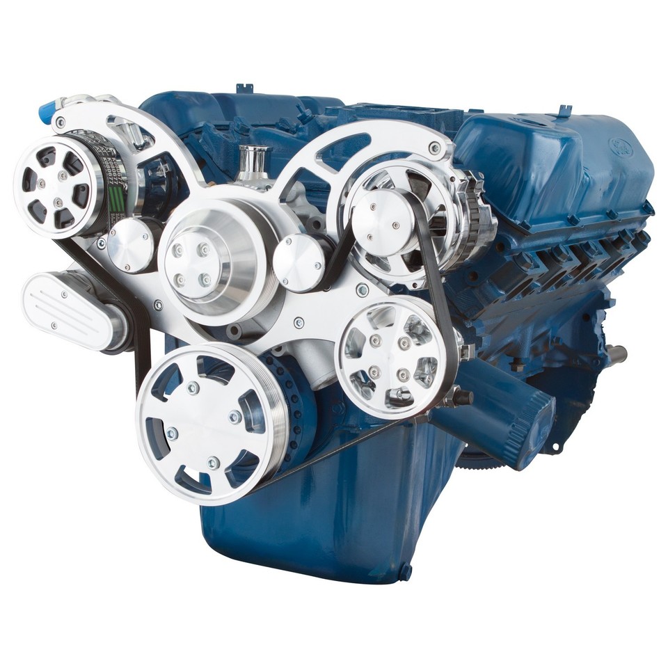 Ford 351C 351M 400 Serpentine Pulley System Air Conditioning Kit ...