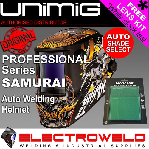 UNIMIG Professional Samurai Automatic Darkening Welding Helmet, Mig Tig ...